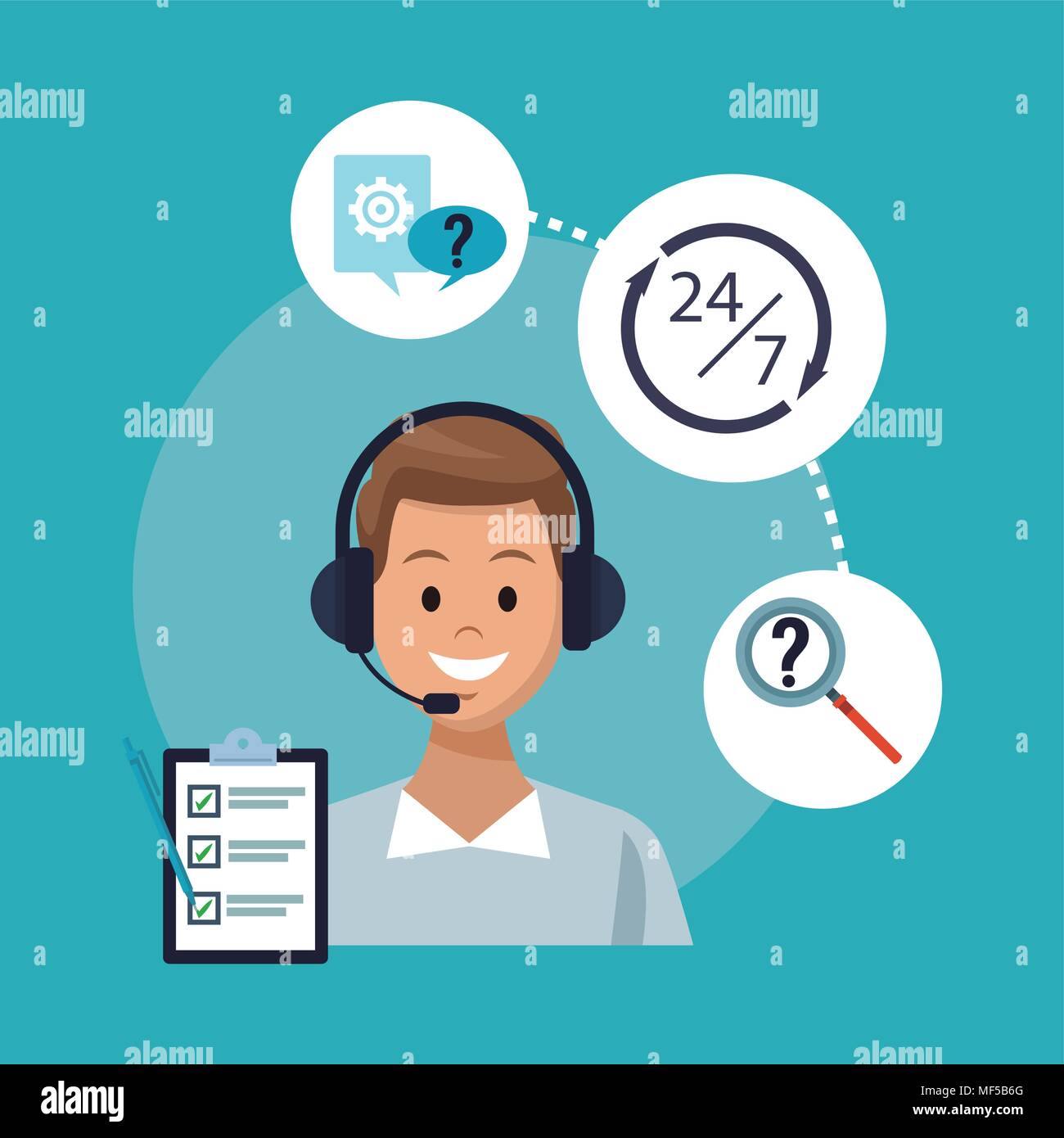 Customer service and support Stock Vector Image & Art - Alamy