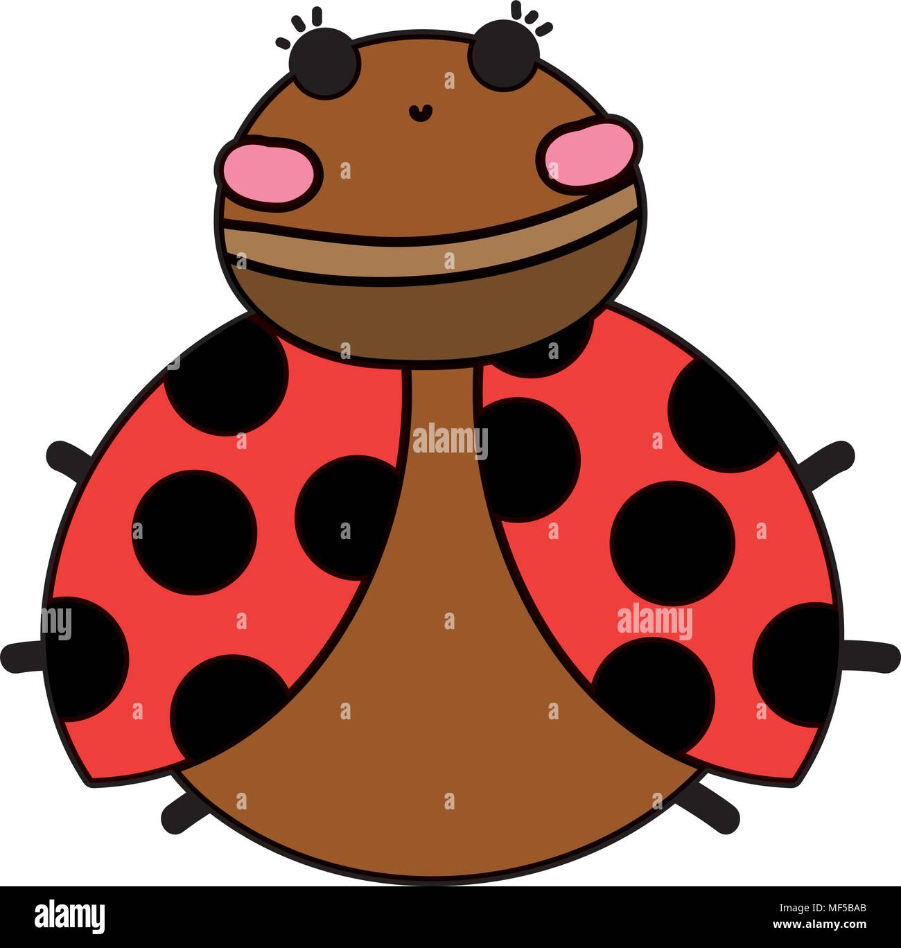 color cute ladybug insect animal with wings Stock Vector Image & Art ...
