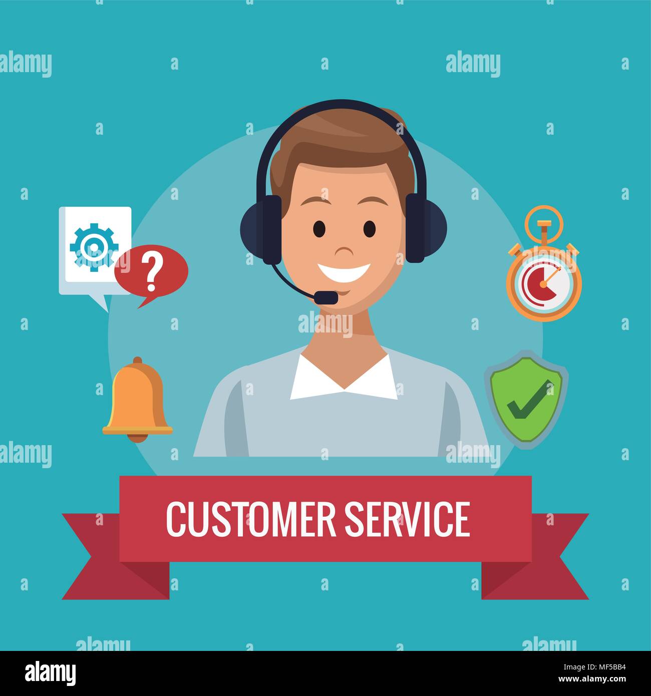 Customer service and support Stock Vector Image & Art - Alamy