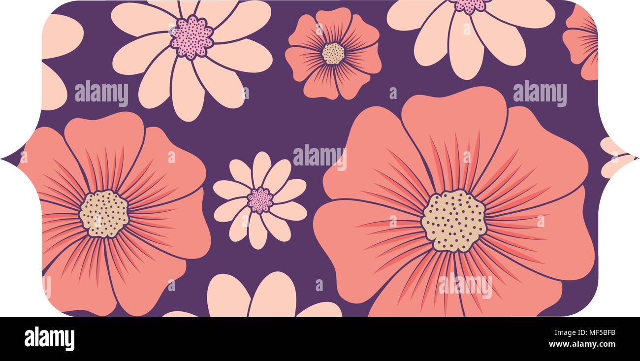 decorative banner with floral design. vector illustration Stock Vector ...