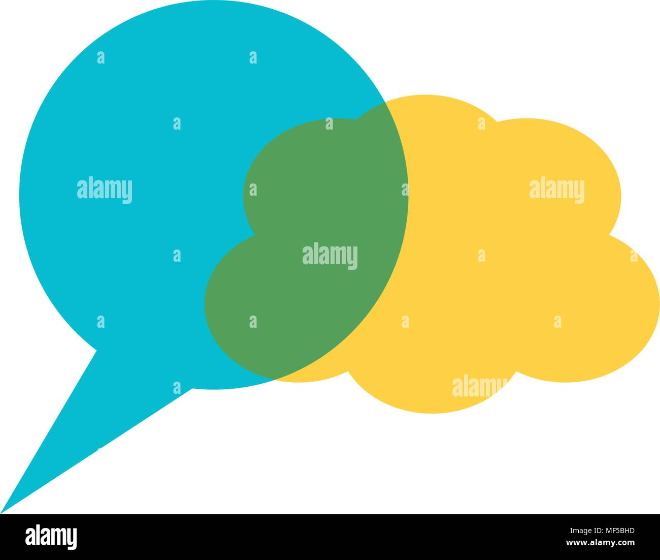 conversation chat with speech bubbles over white background, colorful ...