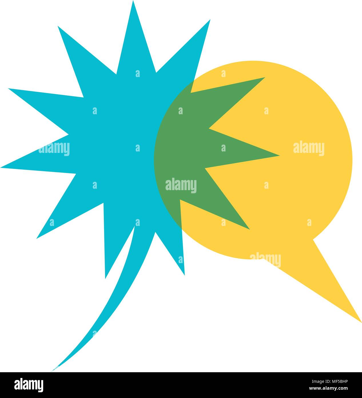 conversation chat with speech bubbles over white background, colorful ...