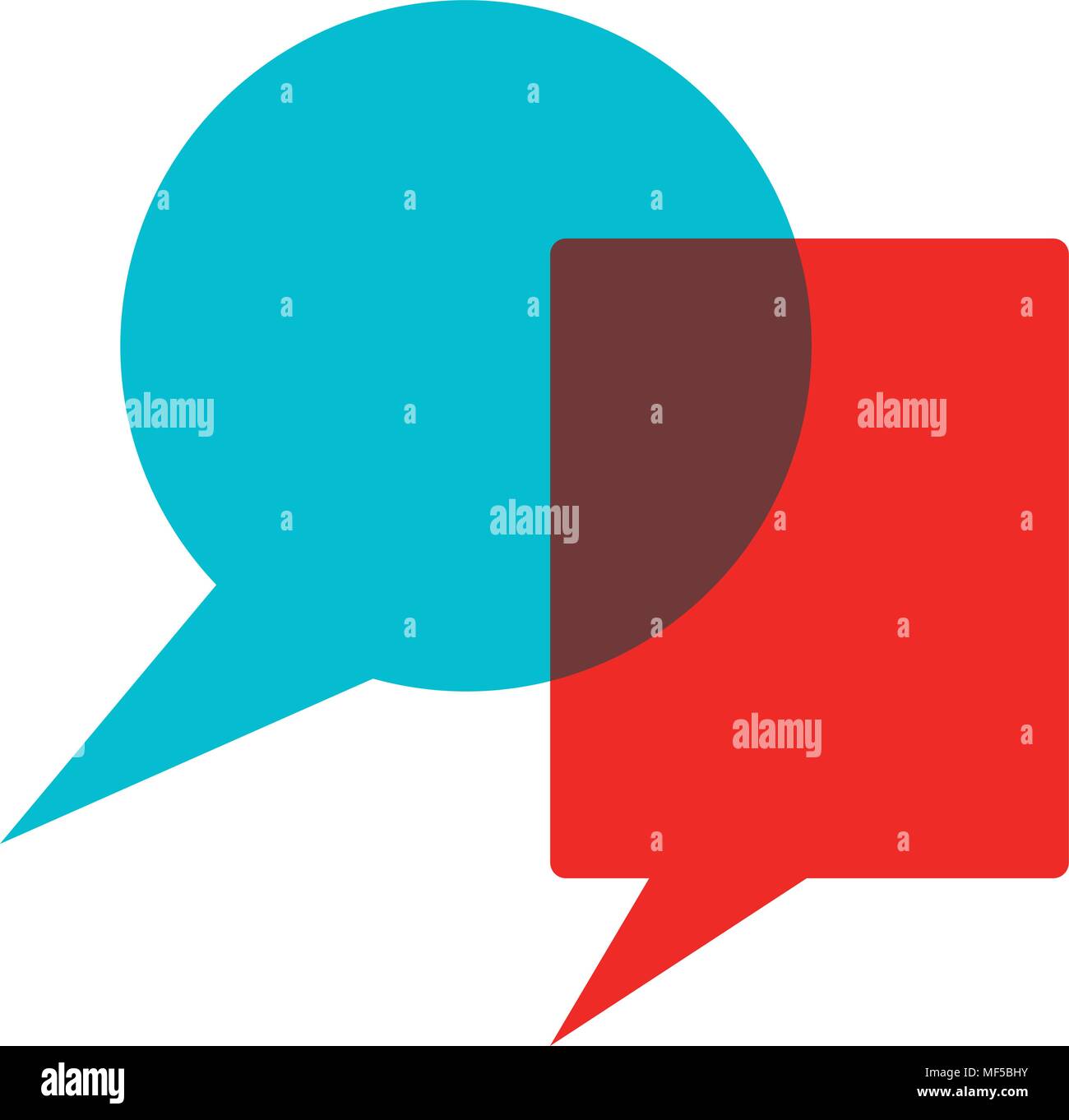 conversation chat with speech bubbles over white background, colorful ...