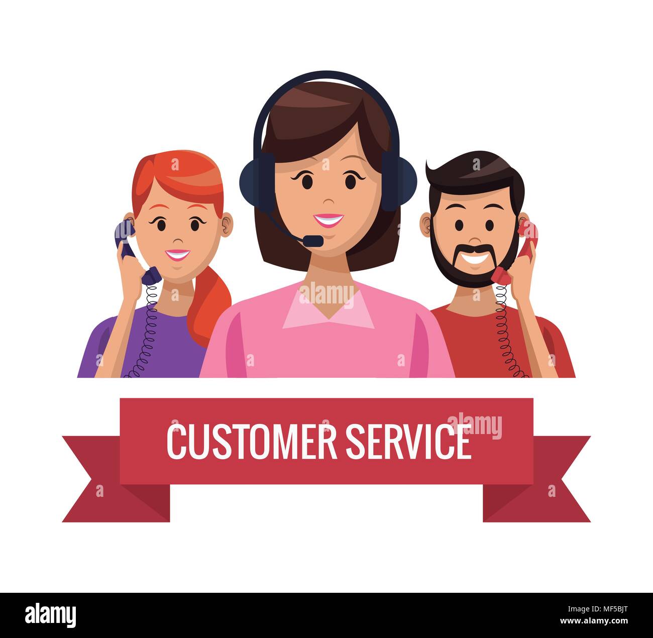 Customer service and support Stock Vector Image & Art - Alamy