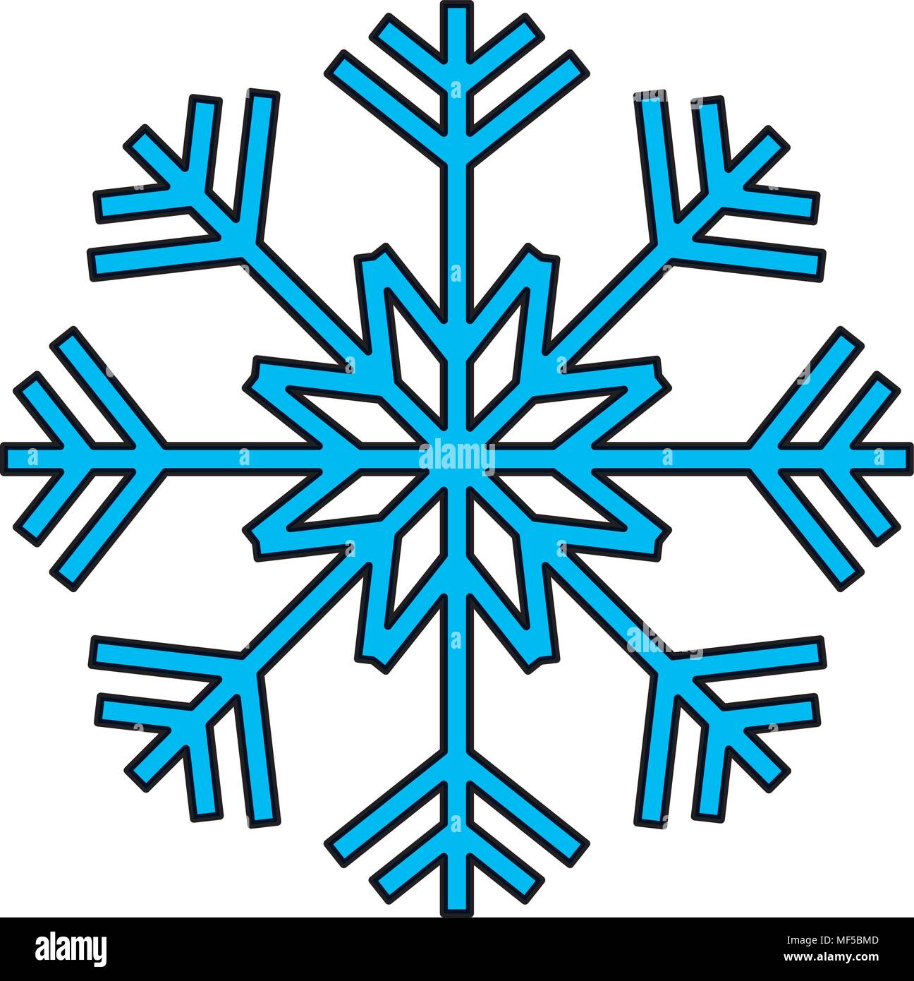 color nature snowflake design in winter season Stock Vector Image & Art ...