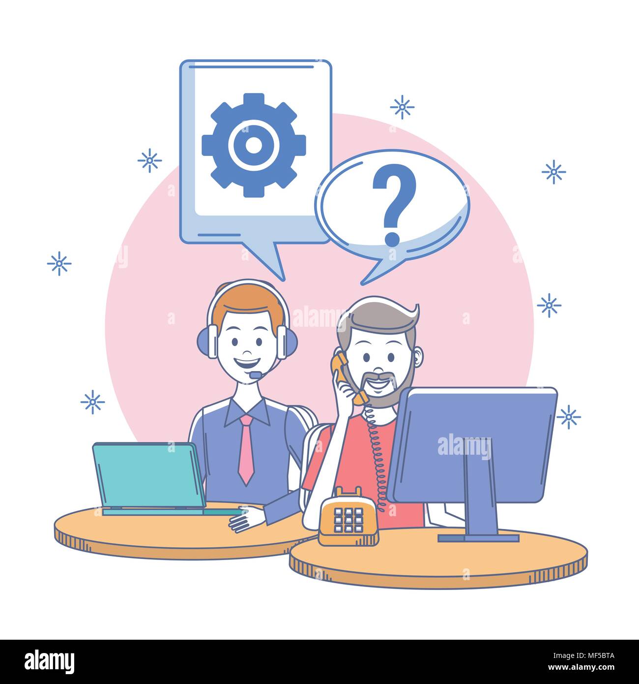 Call center office workplace Stock Vector Image & Art - Alamy