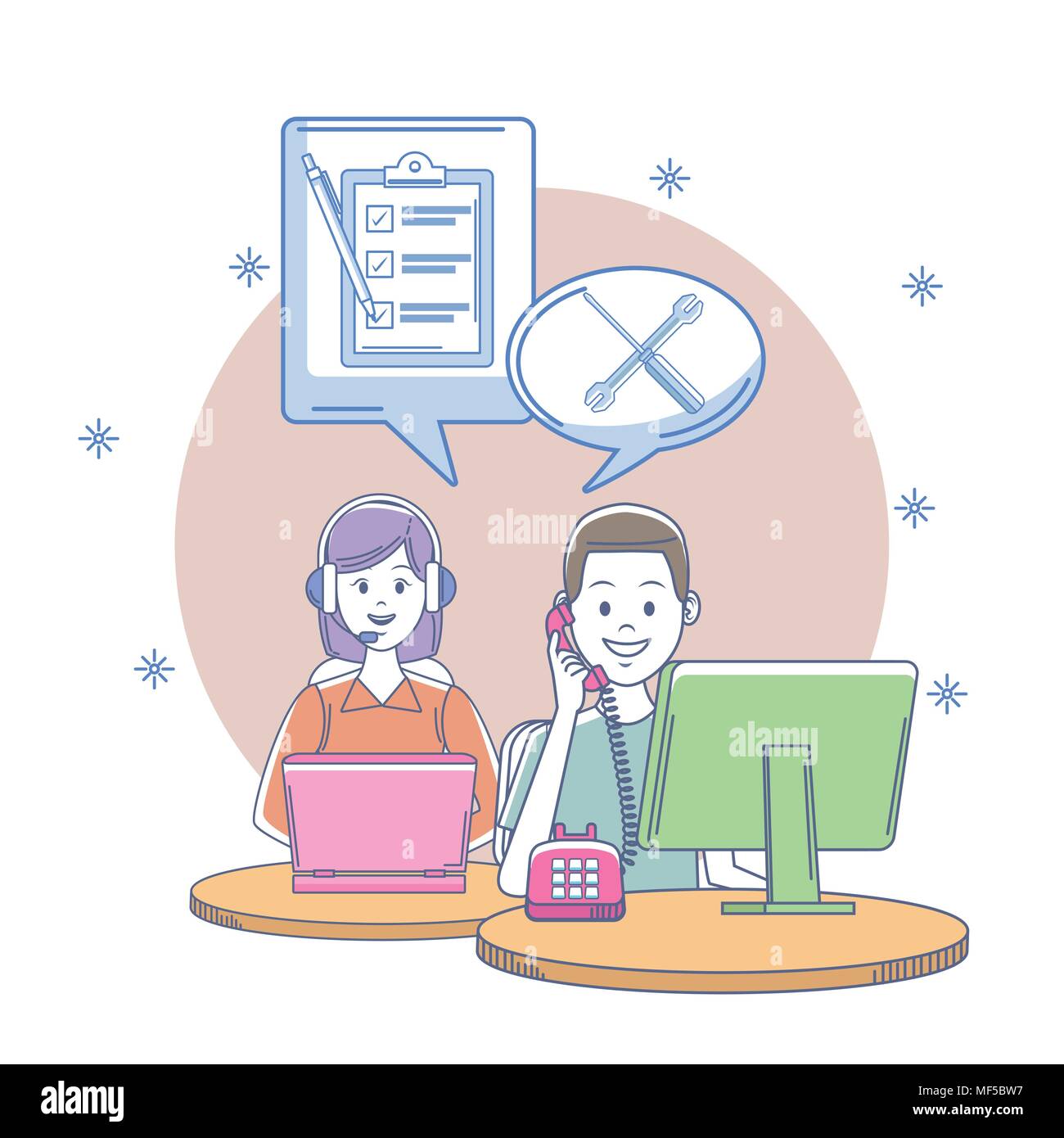 Call center office workplace Stock Vector Image & Art - Alamy