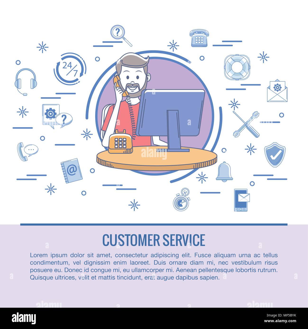 Customer service infographic Stock Vector Image & Art - Alamy