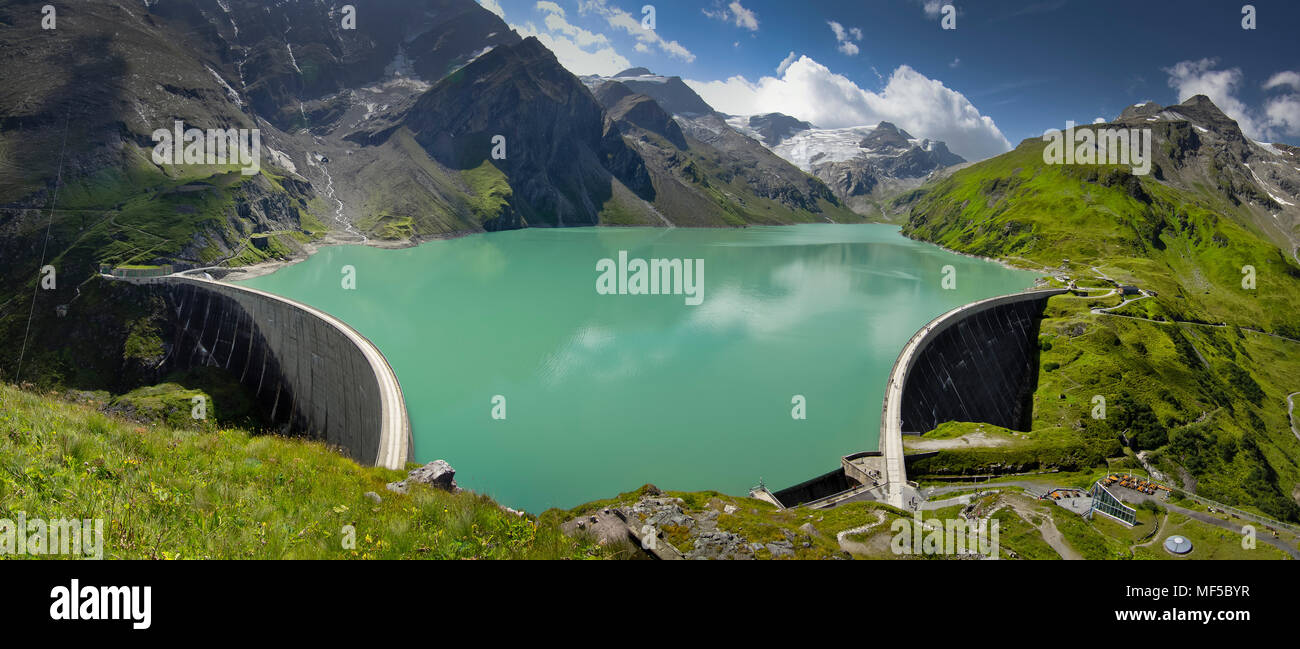 Austria, Kaprun, Mooserboden dam with walls Stock Photo - Alamy