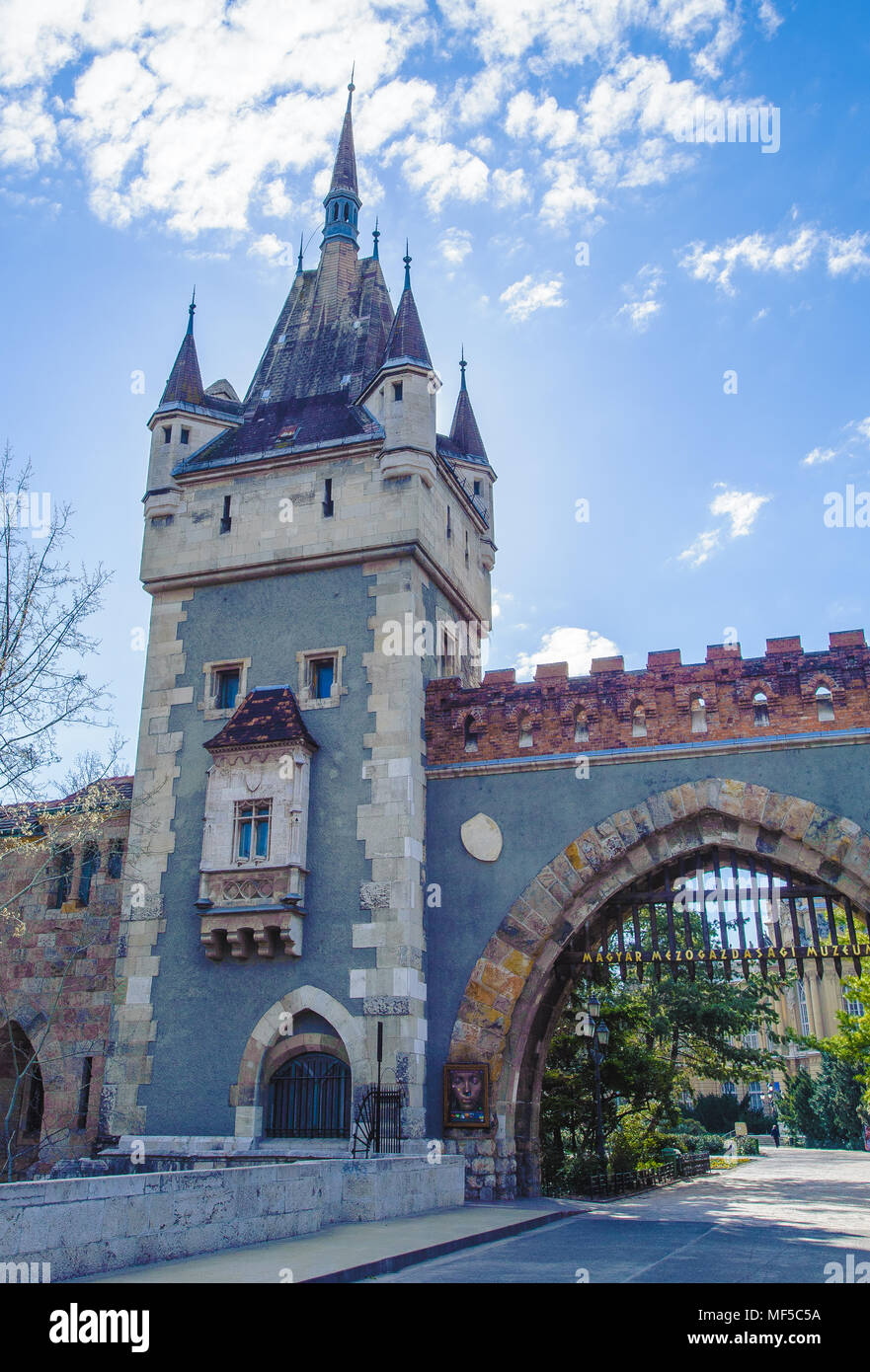 Vajdahunyad Castle (Budapest, Hungary) built between 1896 and 1908 as ...