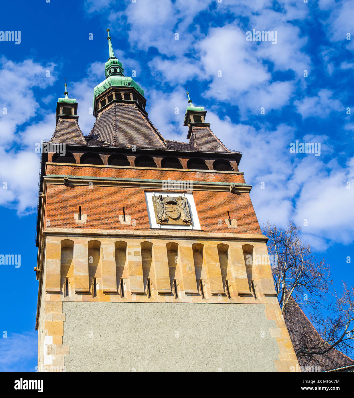 Vajdahunyad Castle (Budapest, Hungary) built between 1896 and 1908 as ...