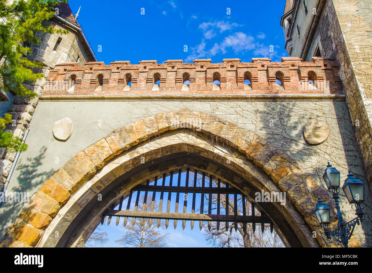Vajdahunyad Castle (Budapest, Hungary) built between 1896 and 1908 as ...