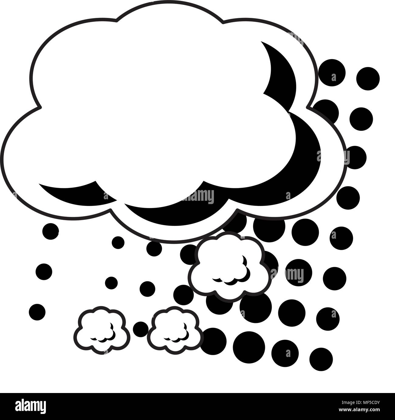 speech cloud icon over white background, pop art style. vector ...
