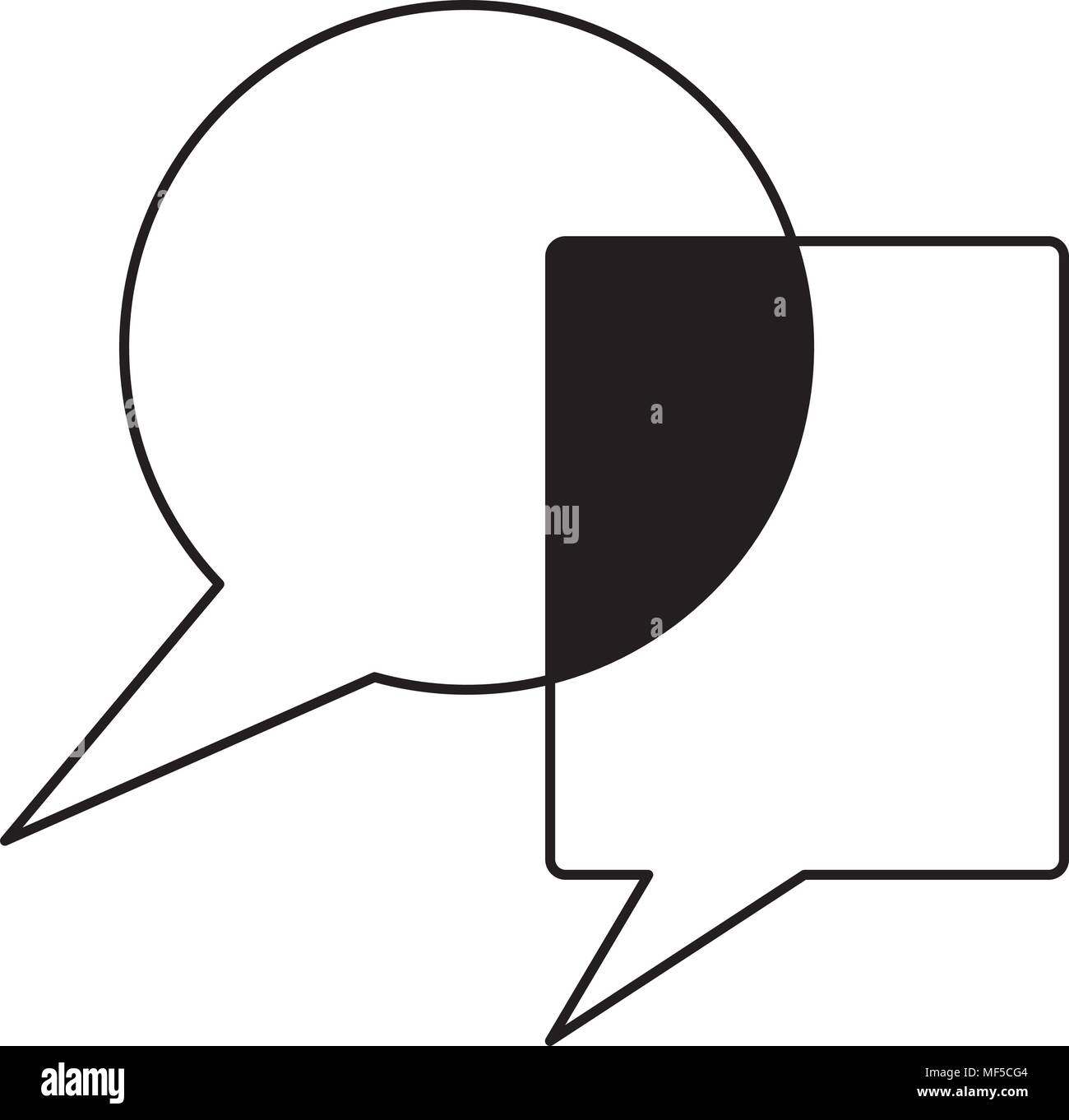 conversation chat with speech bubbles over white background, vector ...