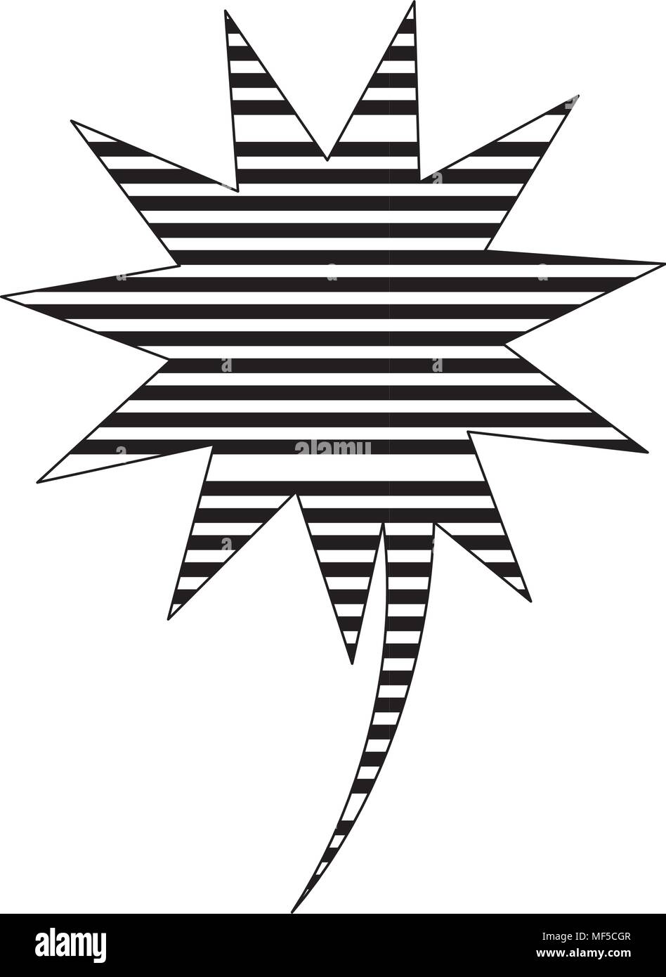 striped burst expression icon over white background, vector ...