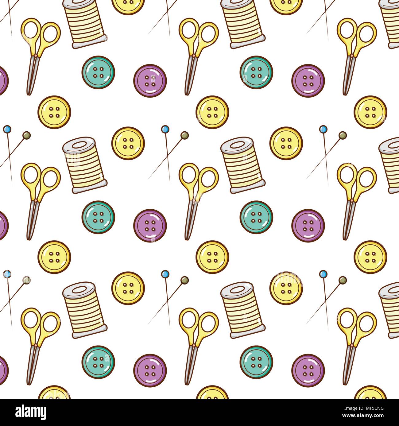 sewing textile fashion objects background Stock Vector Image & Art - Alamy
