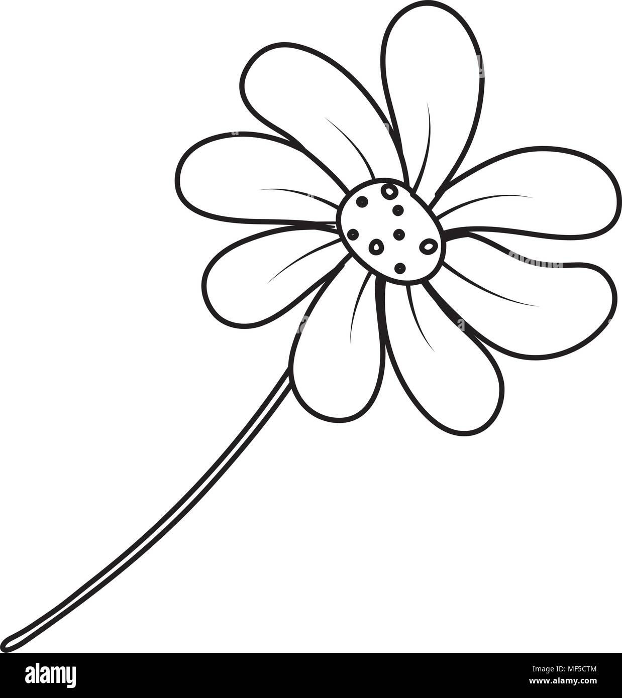 line natural flower plant style design Stock Vector Image & Art - Alamy