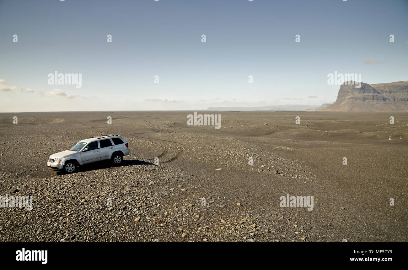 Iceland, off-road vehicle Stock Photo - Alamy