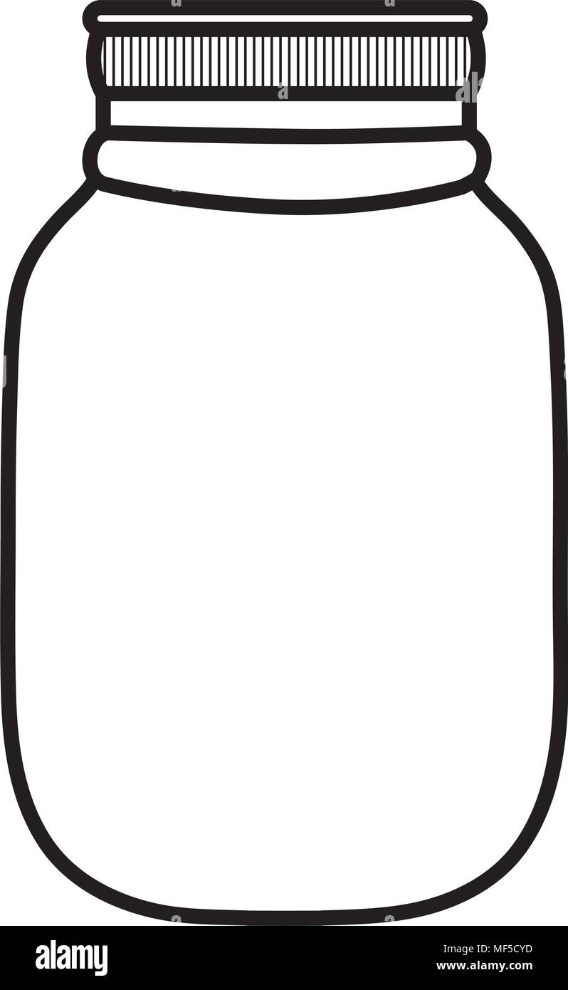 line fragile glass bottle preserve object Stock Vector Image & Art - Alamy