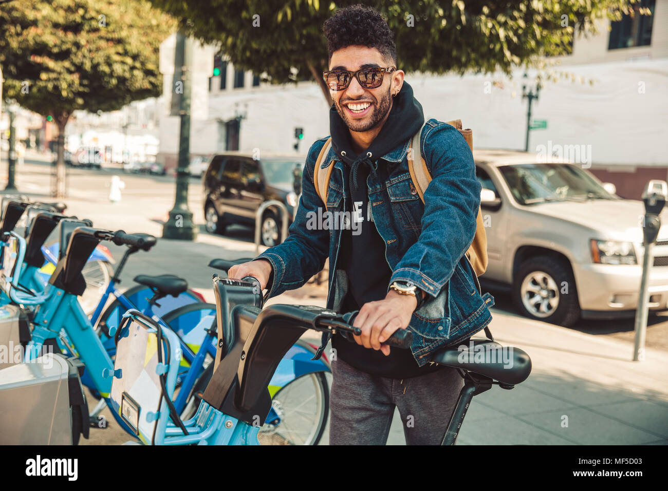 Stylish man bike hi-res stock photography and images - Alamy