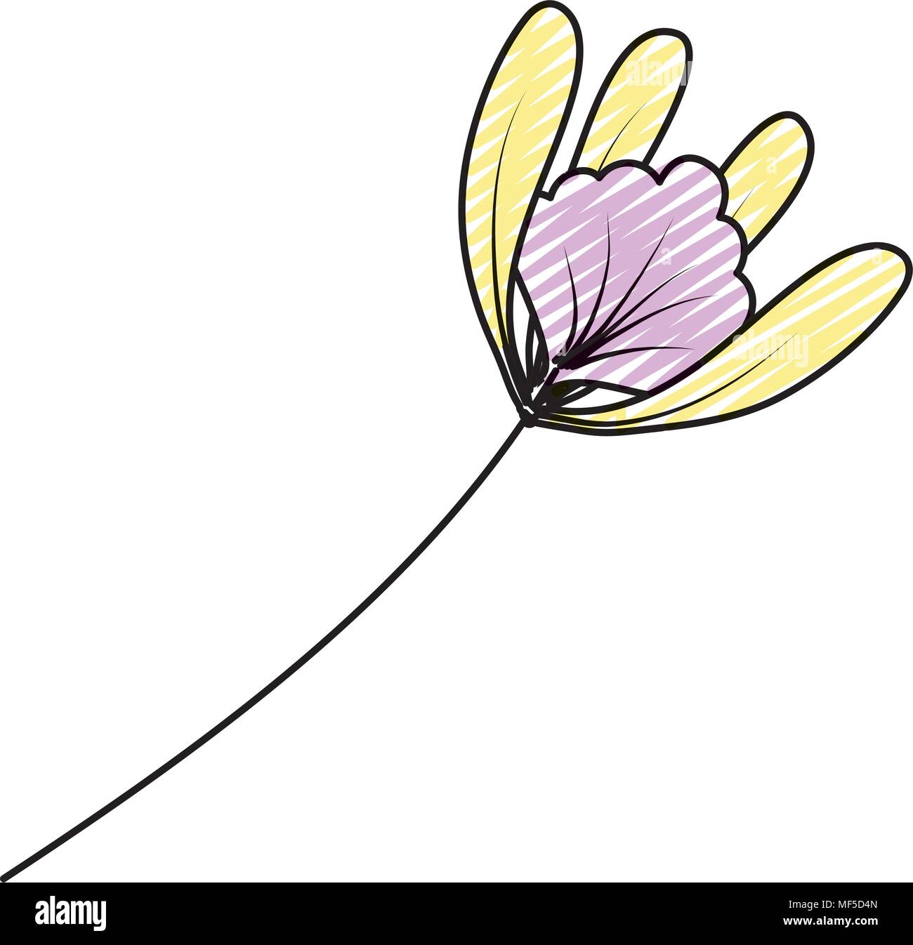 doodle nature flower botany plant style Stock Vector Image & Art - Alamy