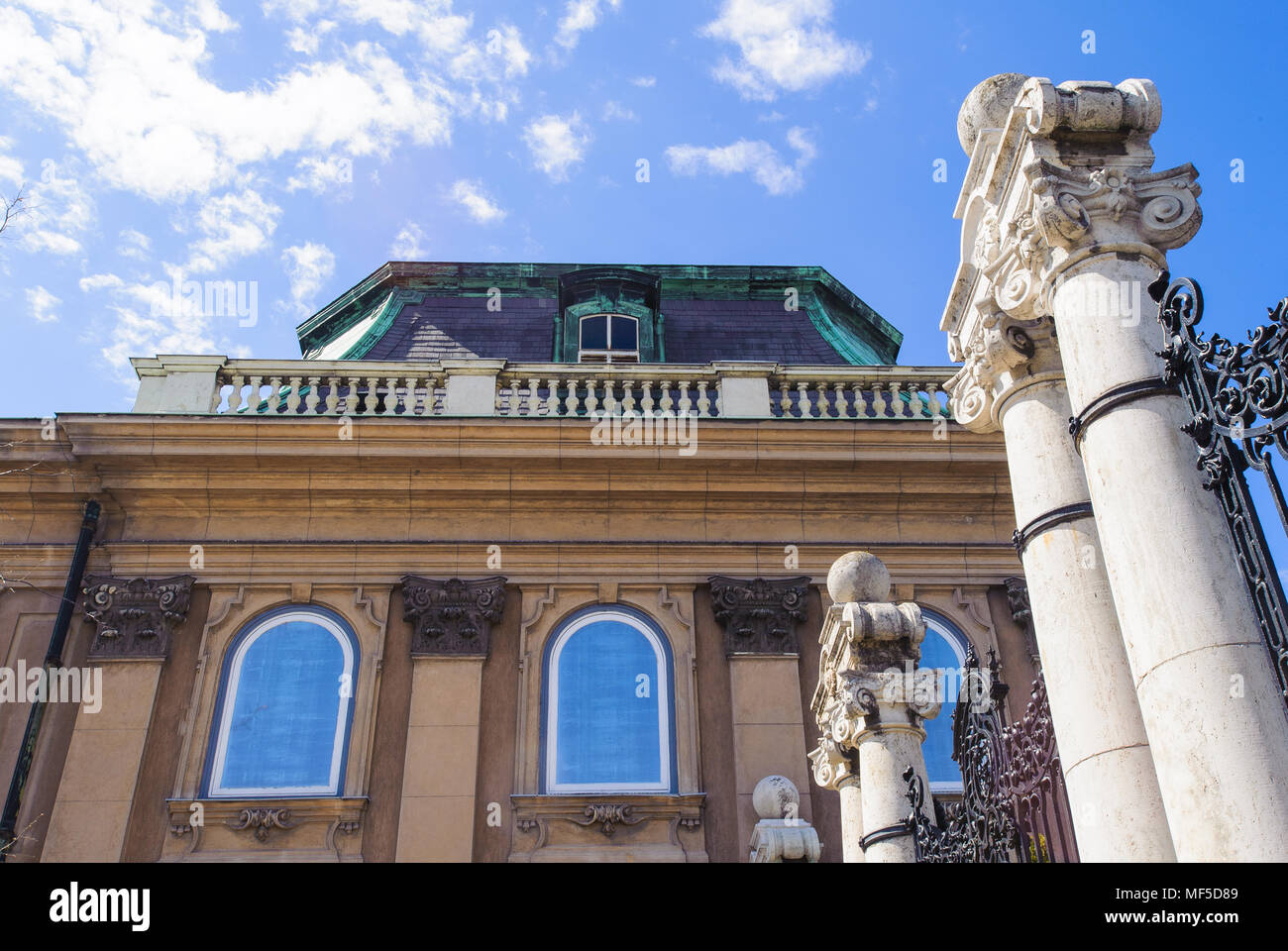 Buda Castle and the gate Stock Photo - Alamy