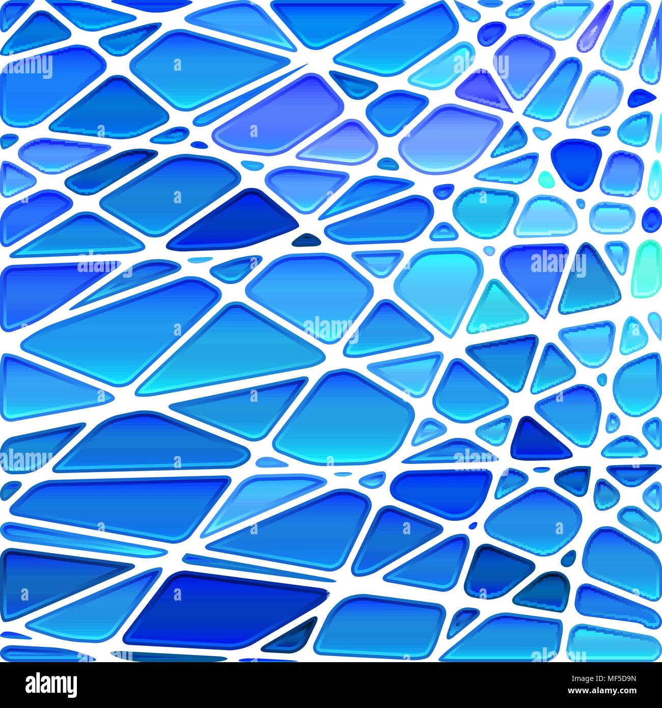 abstract vector stained-glass mosaic background - light and bright blue ...