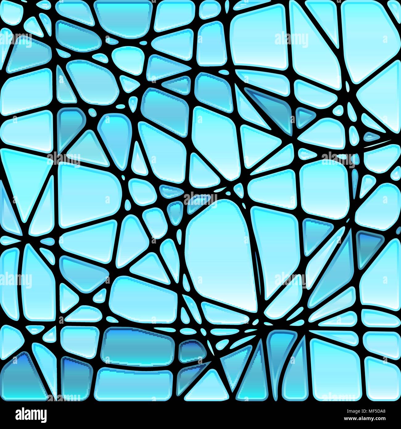 abstract vector stained-glass mosaic background - light and bright blue ...