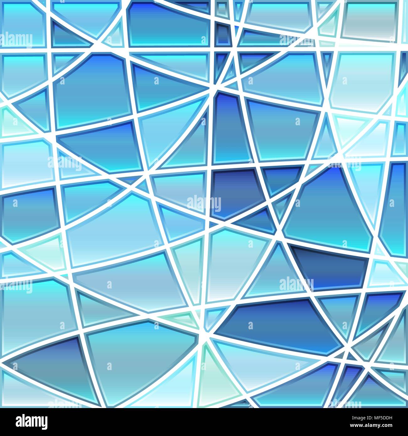 abstract vector stained-glass mosaic background - light and bright blue ...