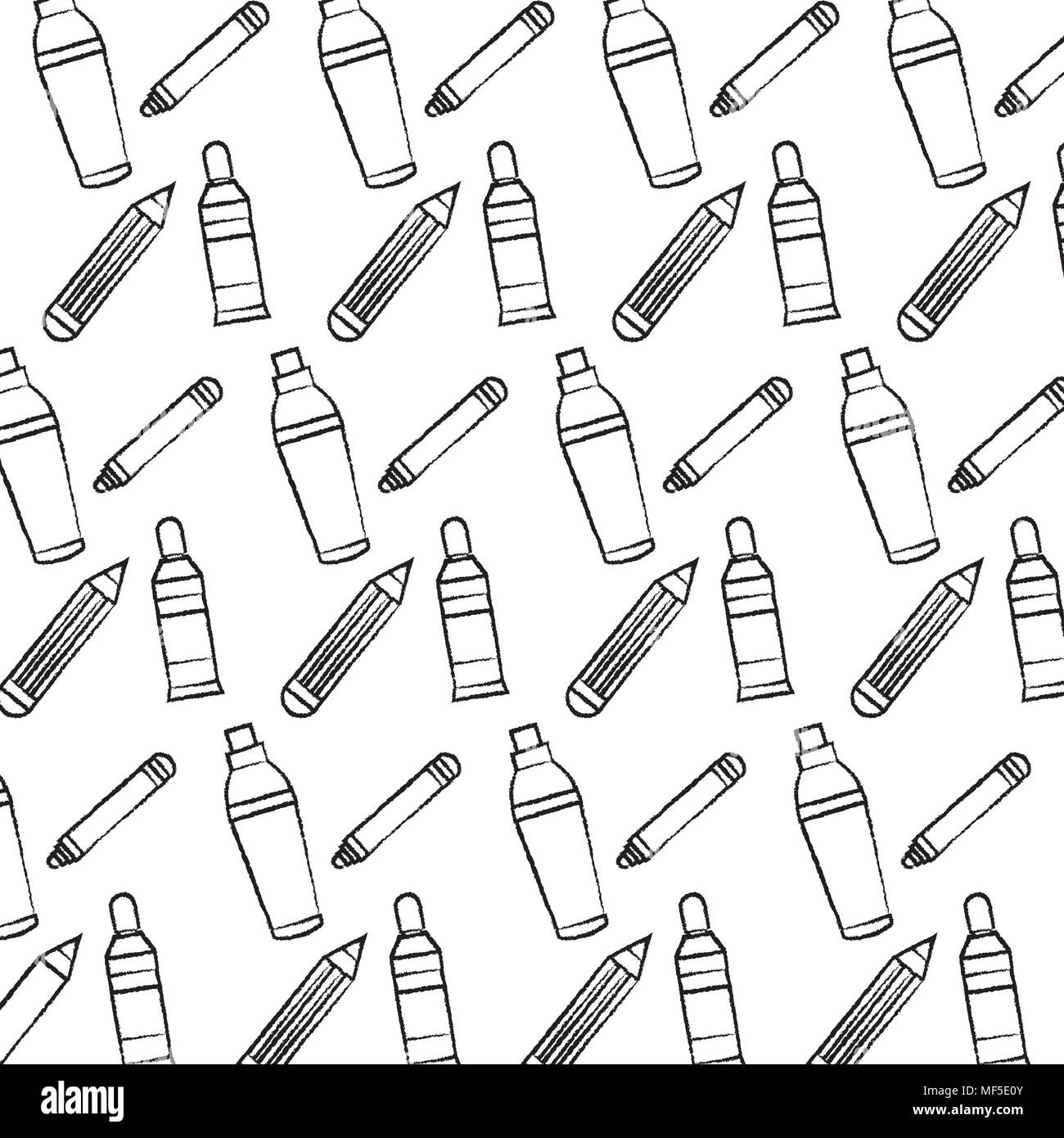grunge highlighter pen and colored pencil background Stock Vector Image ...
