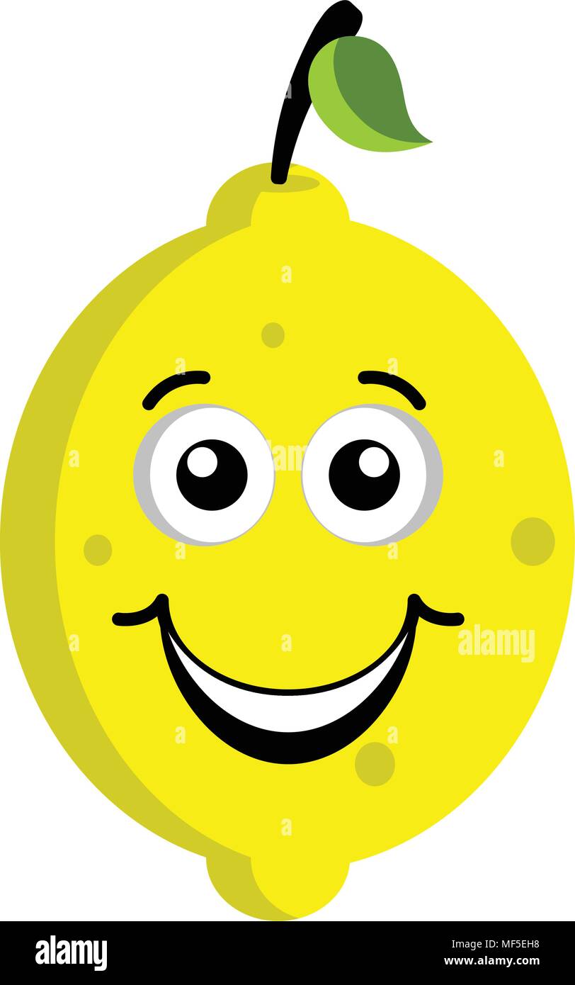 Happy lemon emoticon Stock Vector Image & Art - Alamy