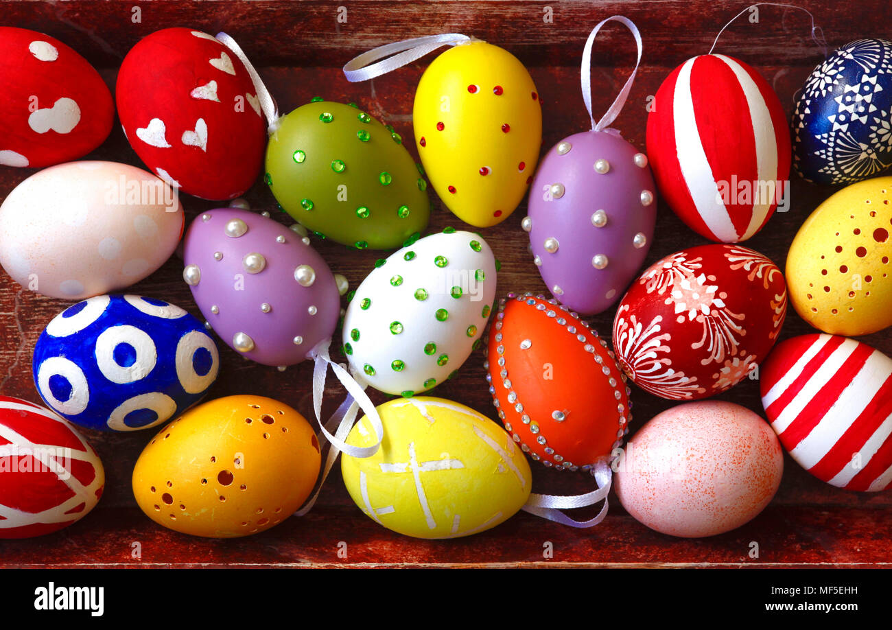 Various Easter eggs Stock Photo - Alamy