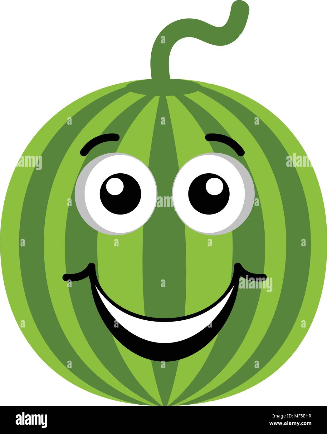 Happy watermelon emoticon Stock Vector Image & Art - Alamy