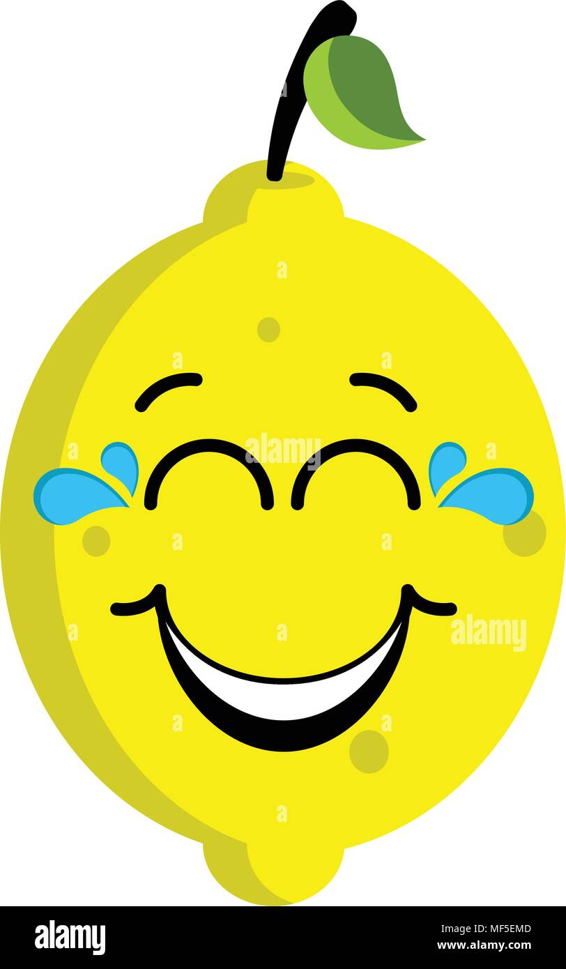 Happy lemon emoticon Stock Vector Image & Art - Alamy