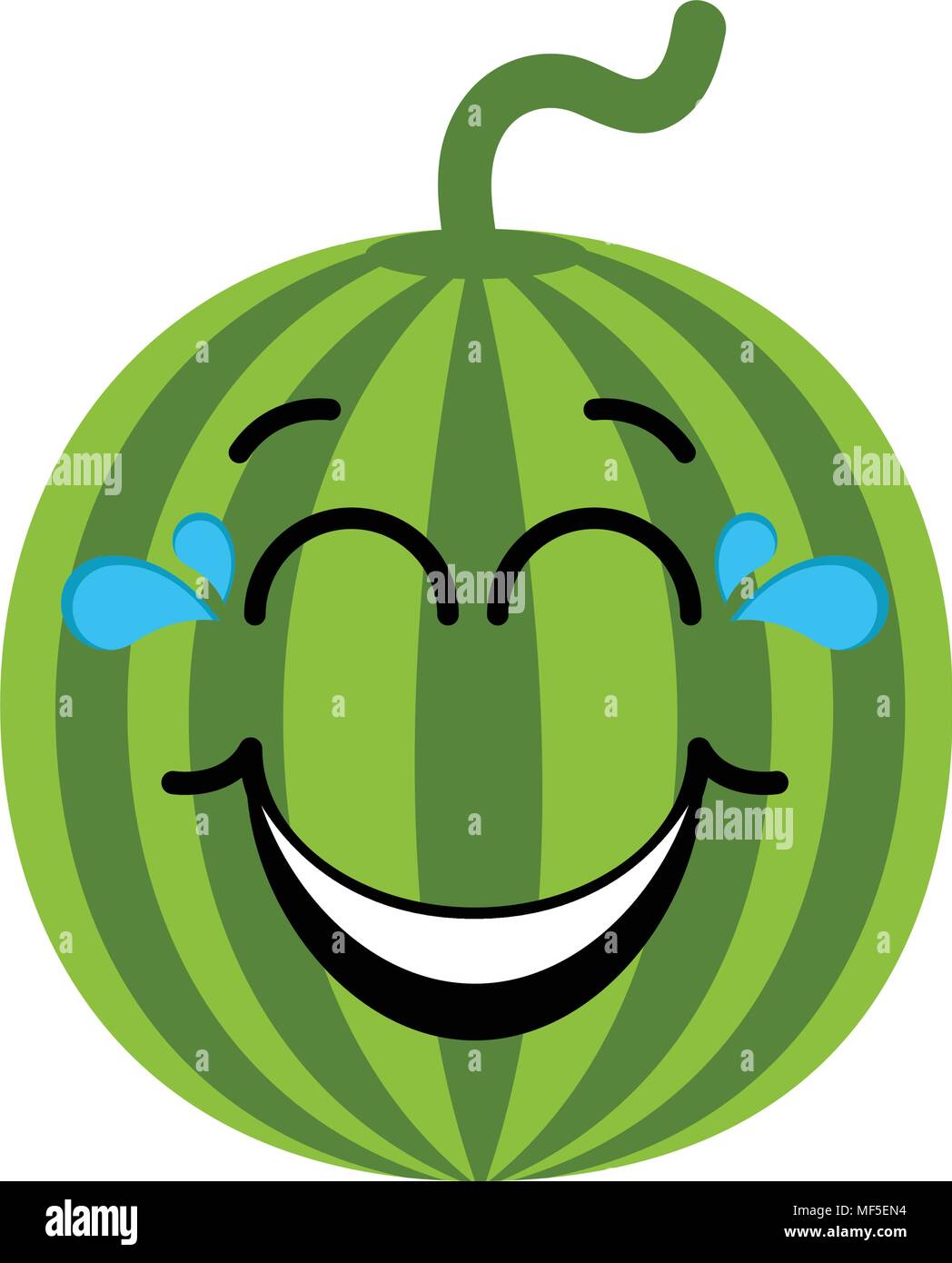 Happy watermelon emoticon Stock Vector Image & Art - Alamy
