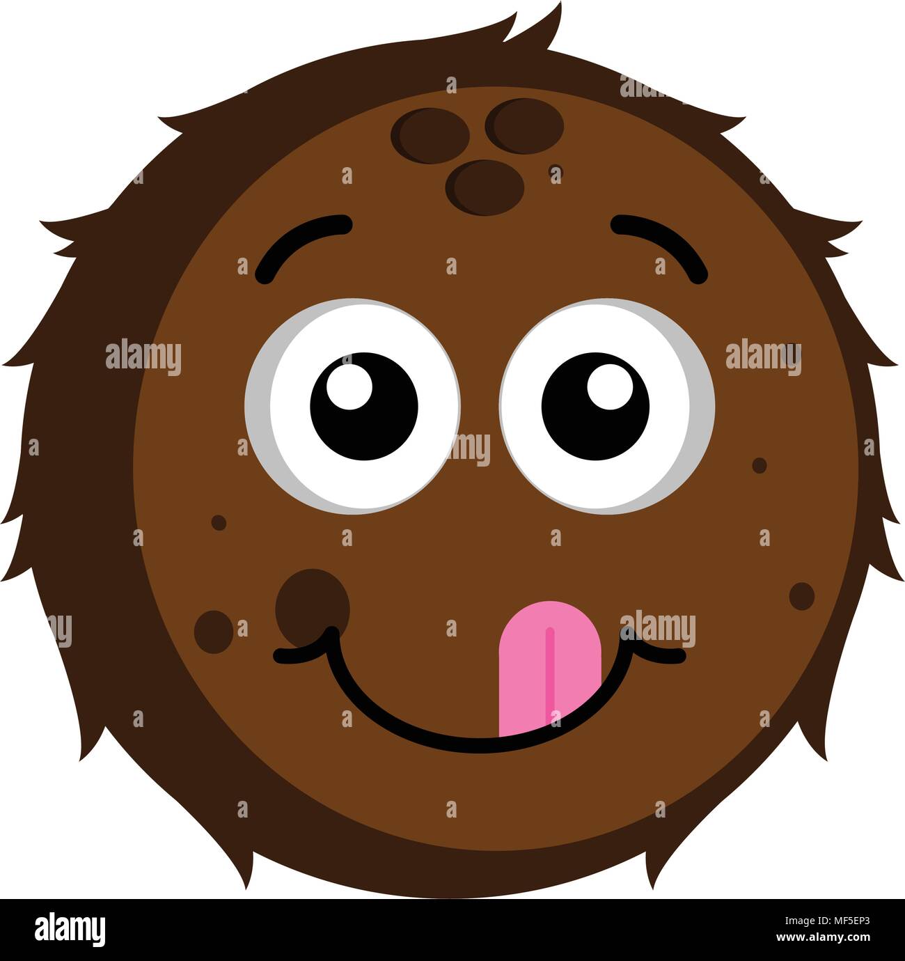 Happy coconut emoticon Stock Vector Image & Art - Alamy