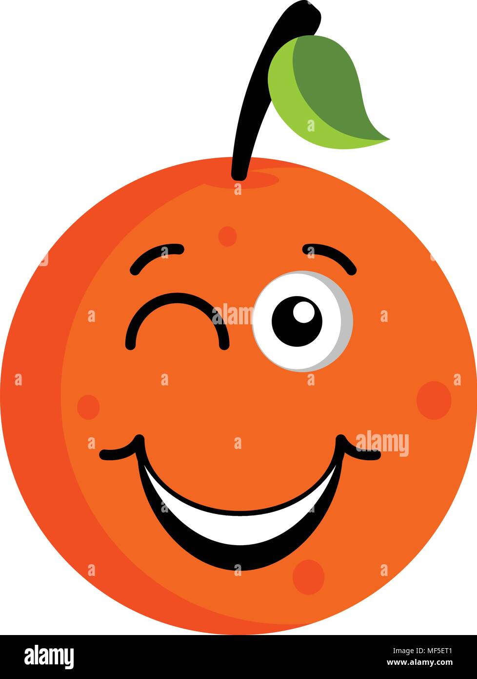 Happy orange emoticon Stock Vector Image & Art - Alamy