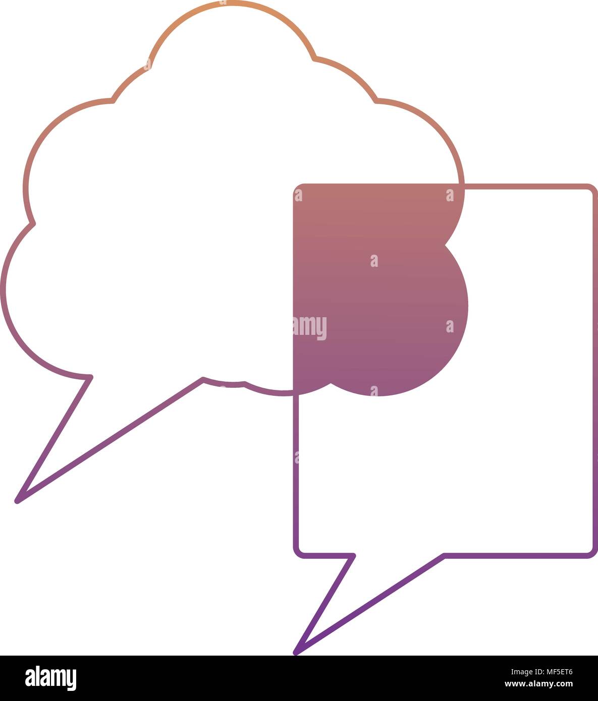 conversation chat with speech bubbles over white background, colorful ...