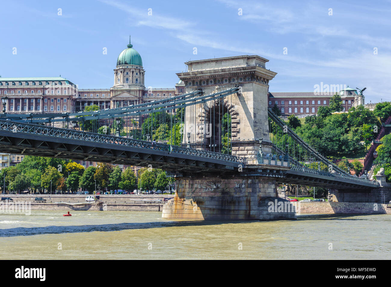 Buda Castle and the Chain Bridge, Budapest, Hungary Stock Photo - Alamy