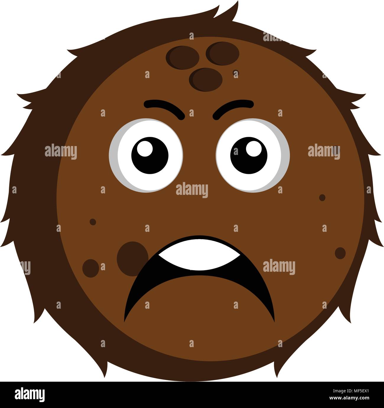 Angry coconut emoticon Stock Vector Image & Art - Alamy