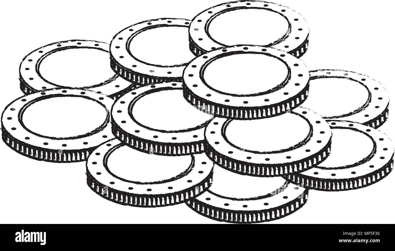 grunge metal gold coins cash money Stock Vector Image & Art - Alamy