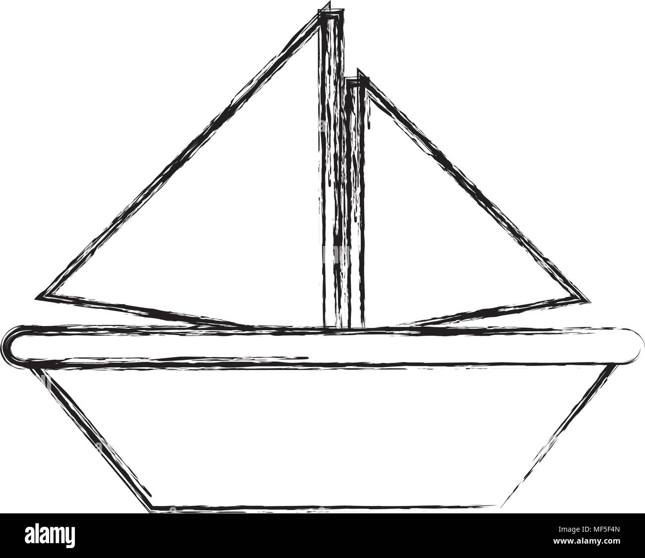 Sailboat under sail Stock Vector Images - Alamy