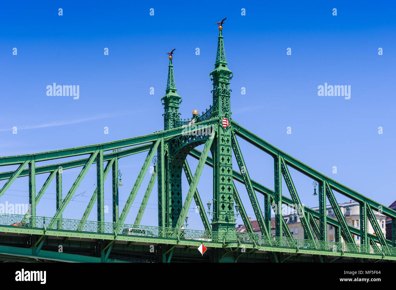 Liberty Bridge (Gellert Bridge) in Budapest, Hungary. It is the third ...