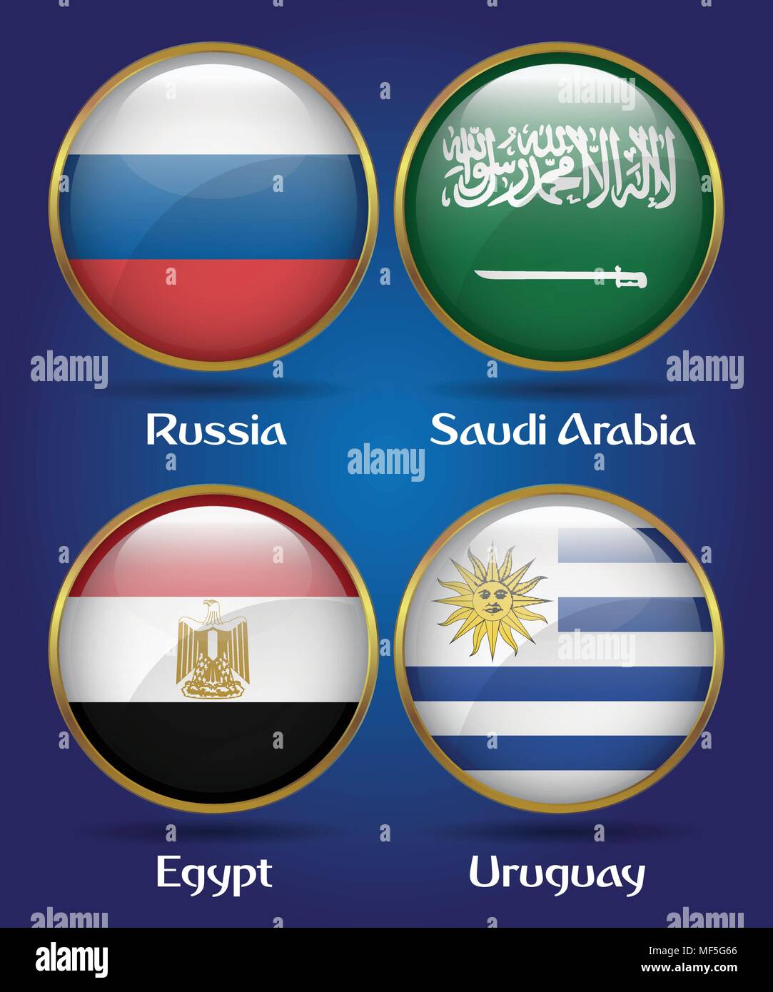 World Soccer Championship 2018 Flags Icon Stock Vector Image & Art - Alamy