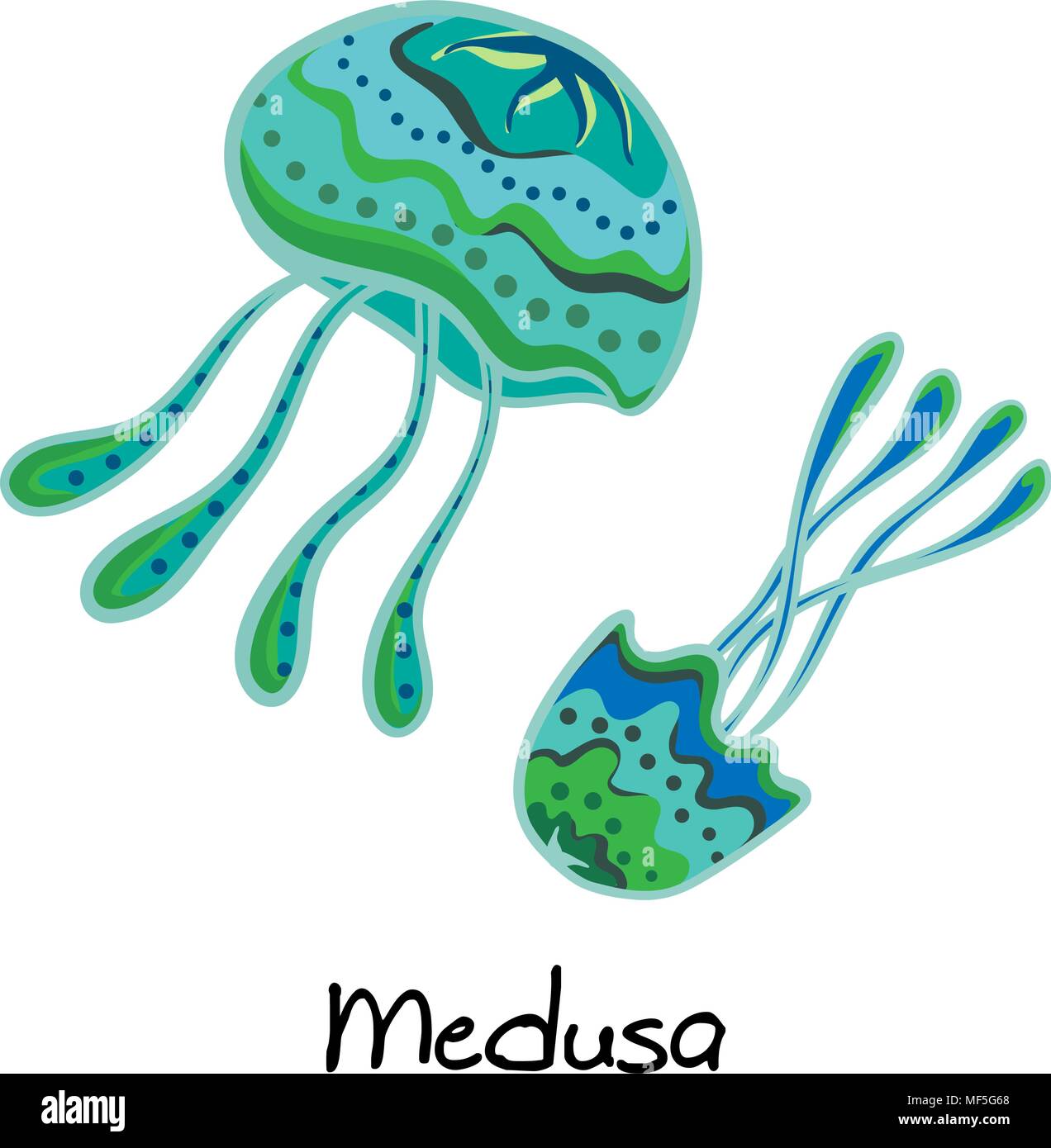 Medusa, cartoon vector illustration Stock Vector Image & Art - Alamy