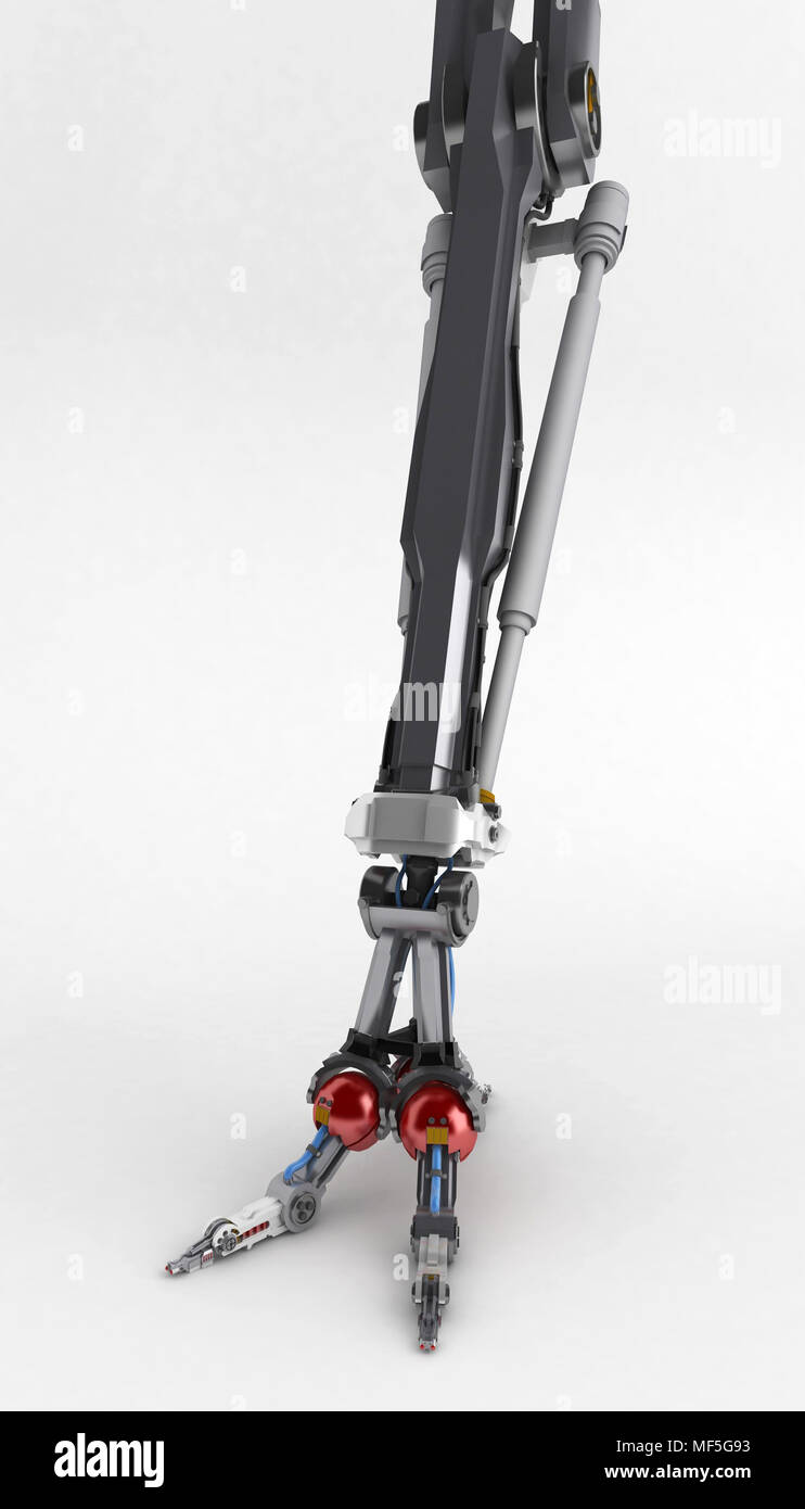 3d robotic arm, vertical on a surface Stock Photo - Alamy