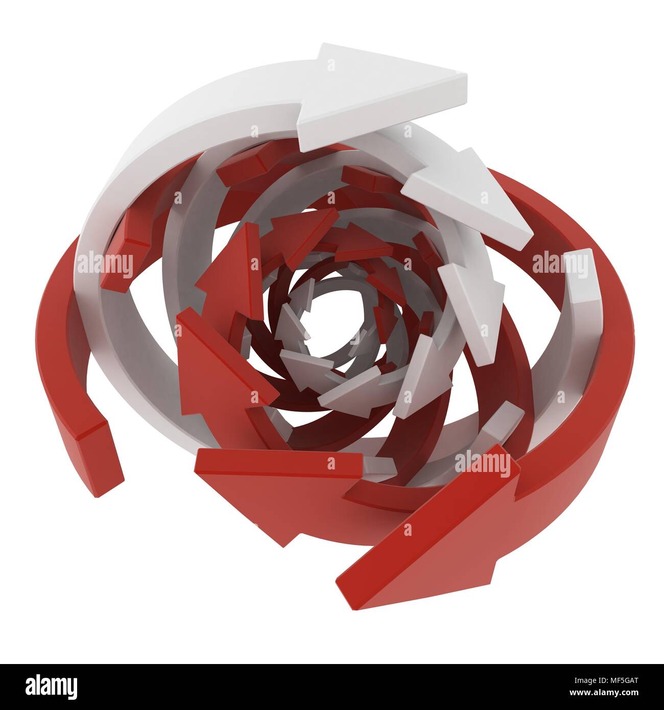 Arrow Ring Ball, 3d, over white, isolated Stock Photo - Alamy