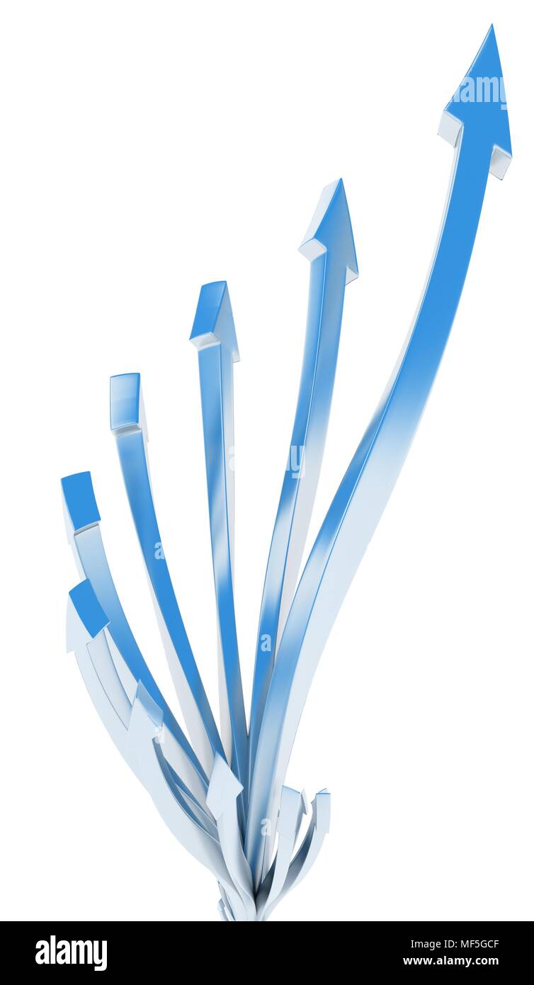 Thin 3d Arrow Shapes, isolated Stock Photo - Alamy