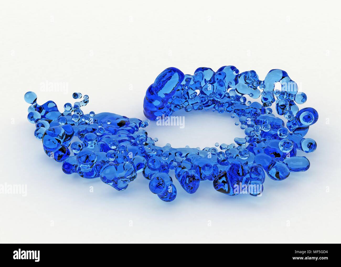 Colored 3d liquid stream, isolated Stock Photo - Alamy