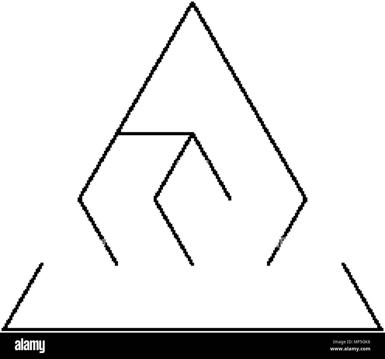 Thin line triangular maze icon illustration for design Stock Vector ...